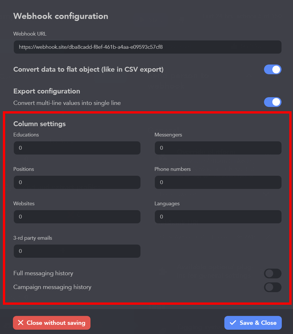 How to send profiles to Hubspot via Zapier Webhook – Linked Helper