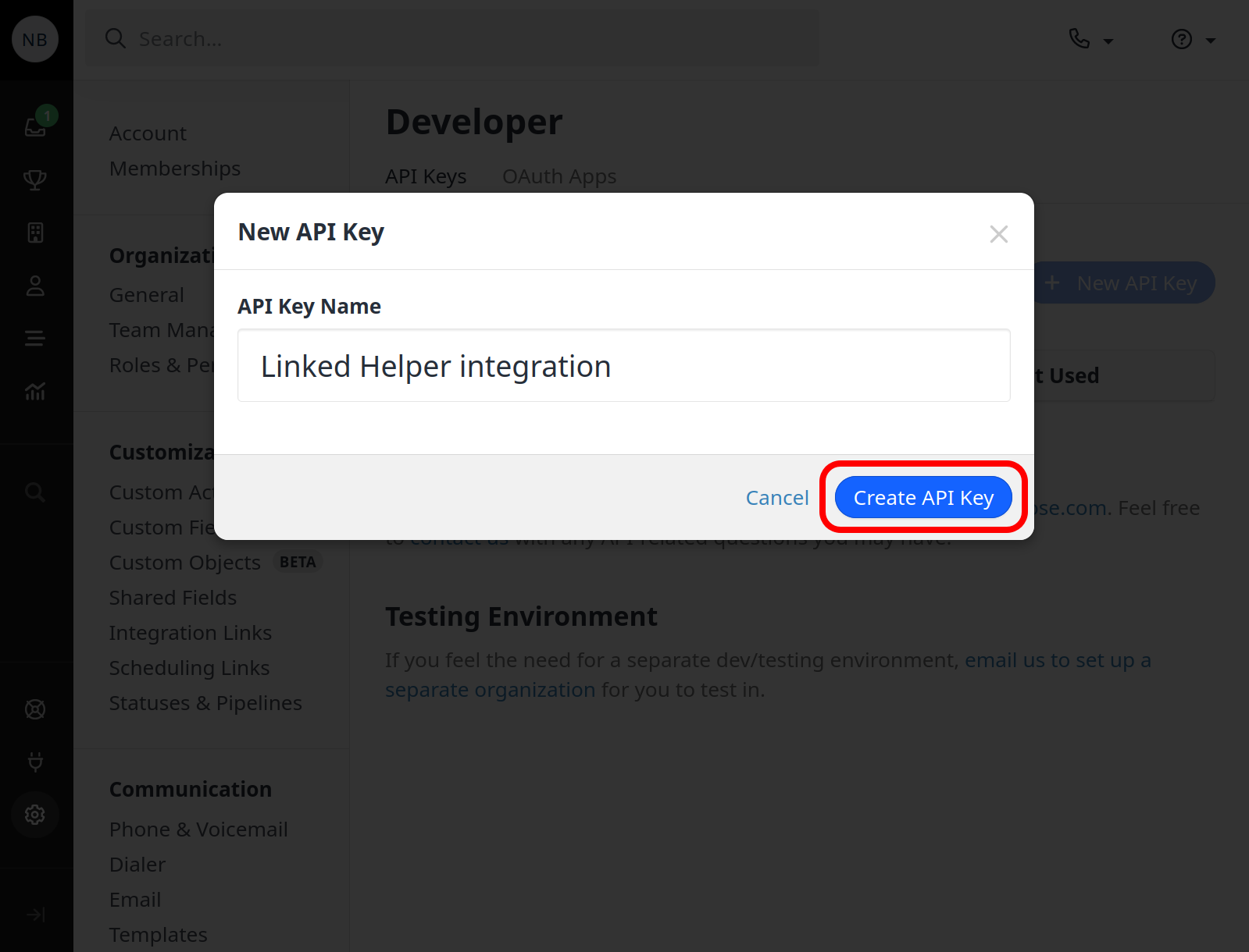 Integration with Close CRM – Linked Helper