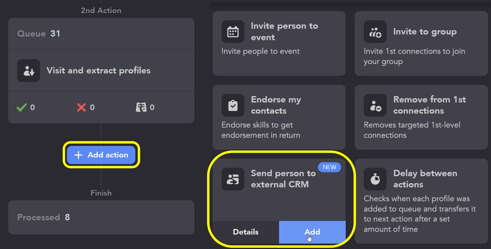 Recently added features – Linked Helper