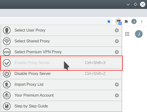 Proxies menu – Linked Helper