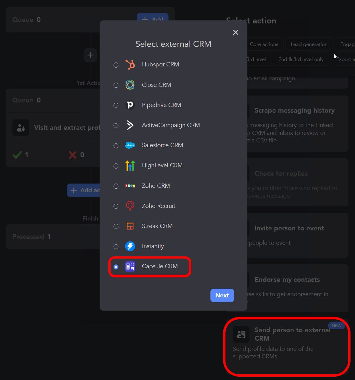 Recently added features – Linked Helper