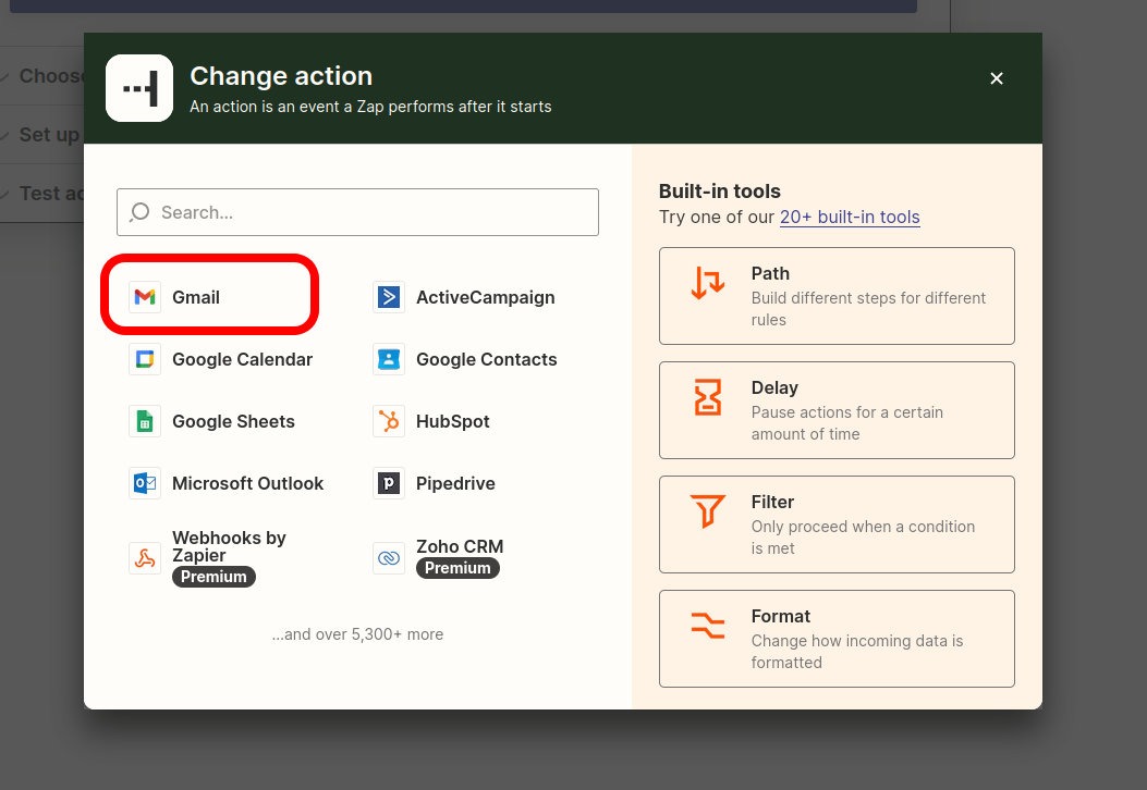 Cómo integrar Linked Helper con Gmail mediante webhook de Zapier – Portal del cliente de soport
