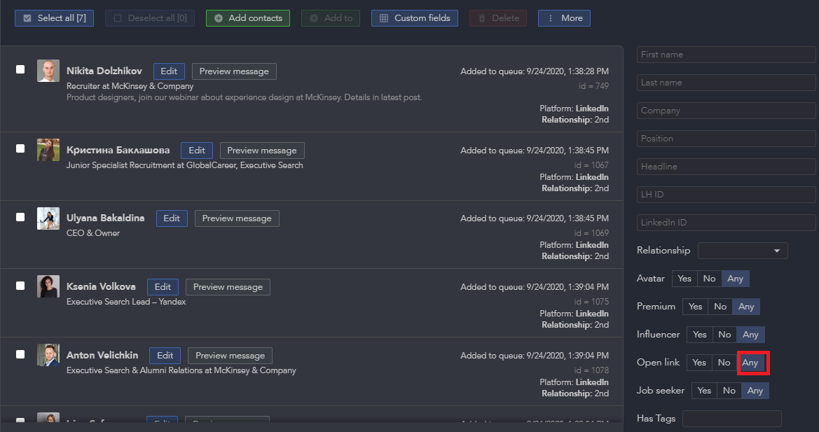 How to send free InMails to Open profiles – Linked Helper