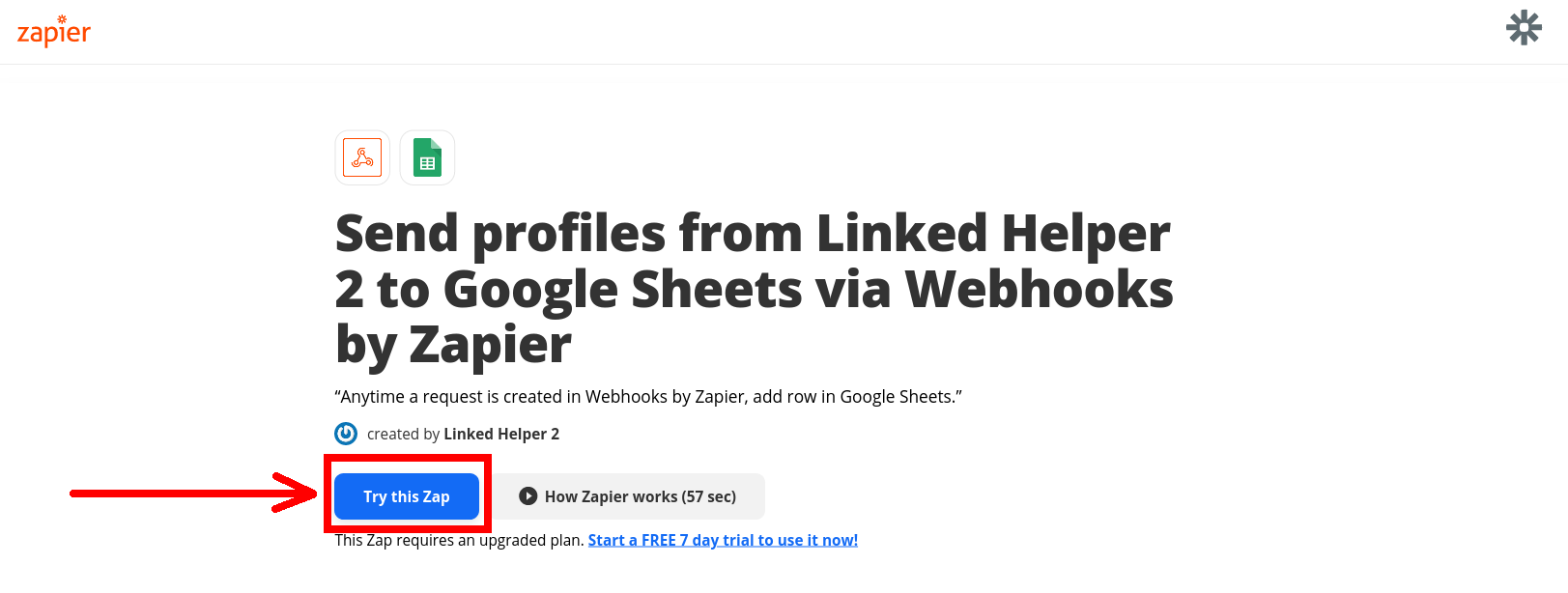 How to send profiles to Google Sheets or any other CRM / webapp via Zapier Webhook – Linked Helper