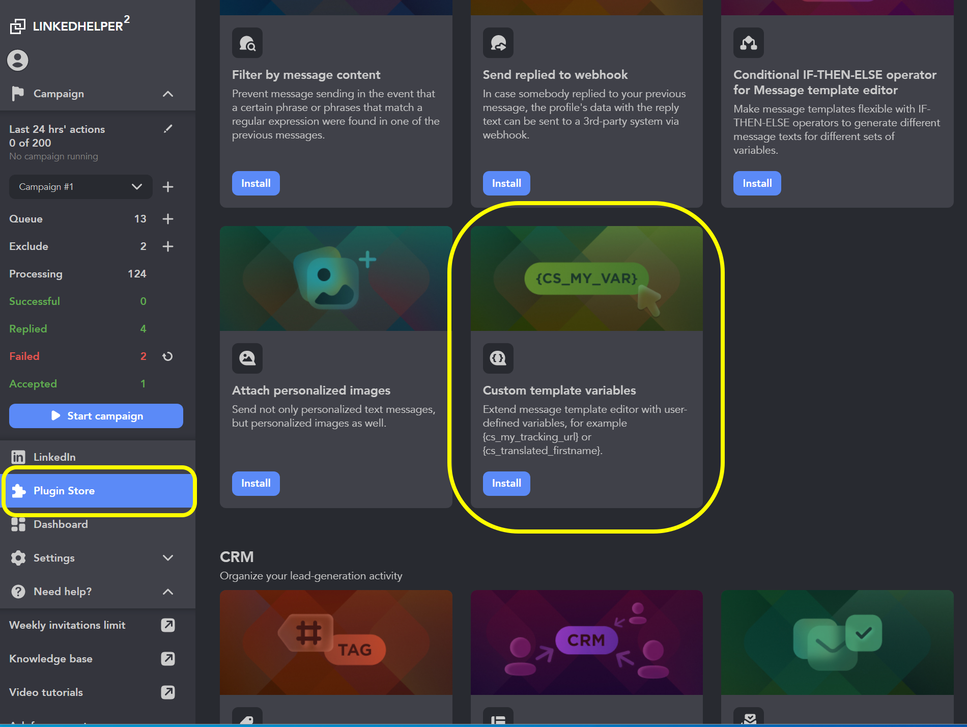 Custom Template Variables Plug In Linked Helper 