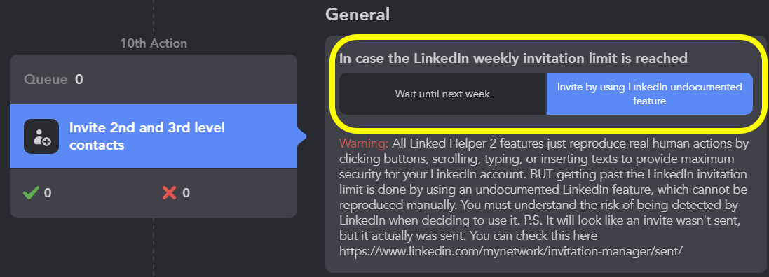 I'm getting "You've reached the weekly invitation limit" warning from ...