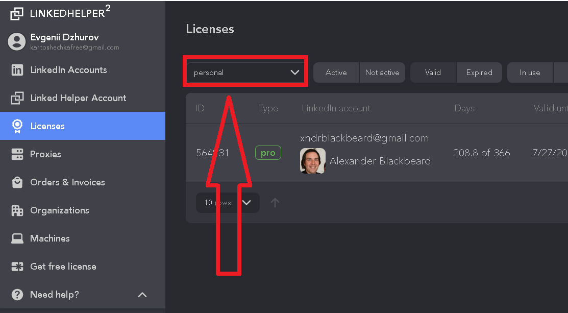 Licenses Menu Linked Helper 