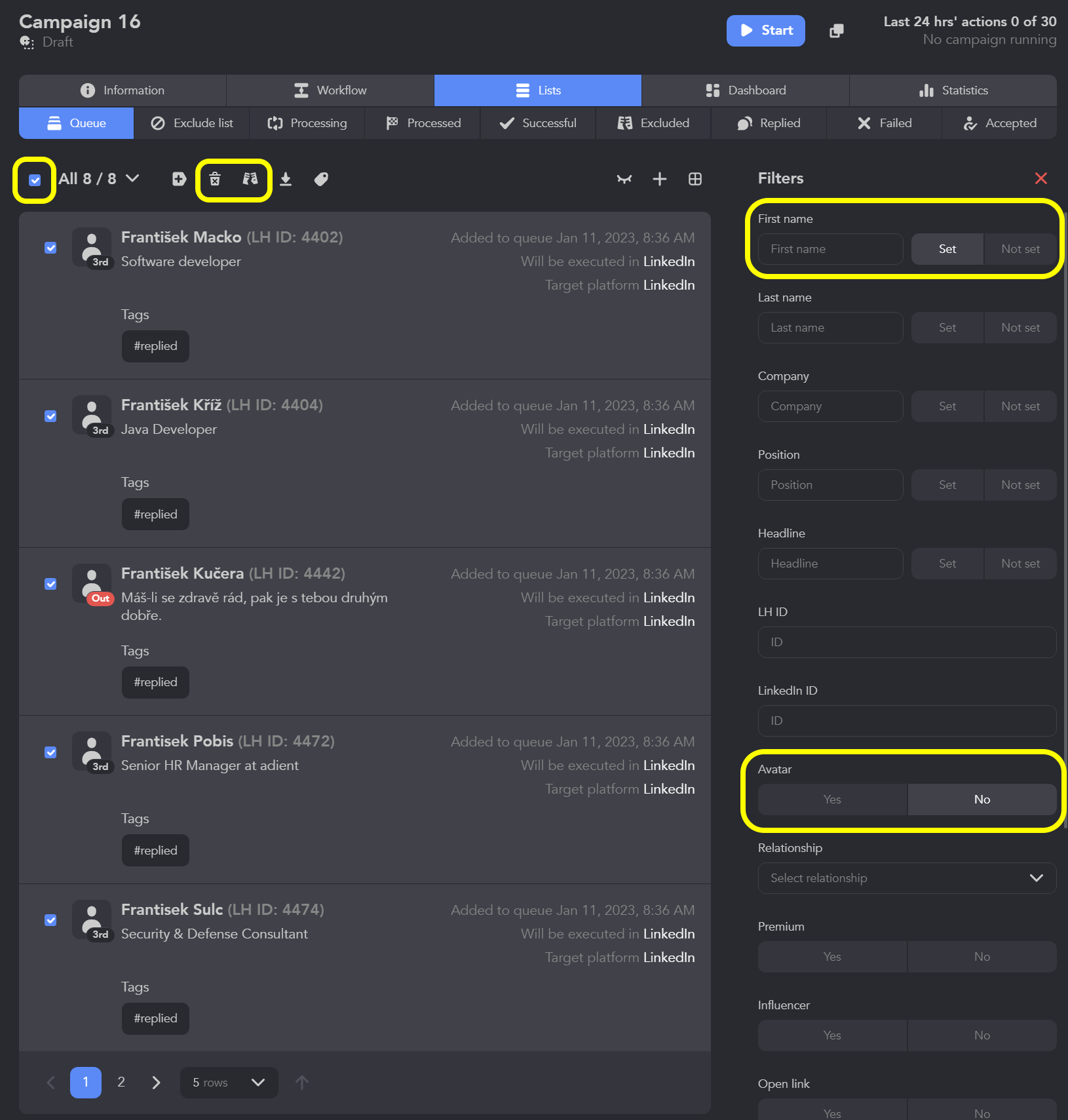 Linked Helper lists explained – Linked Helper
