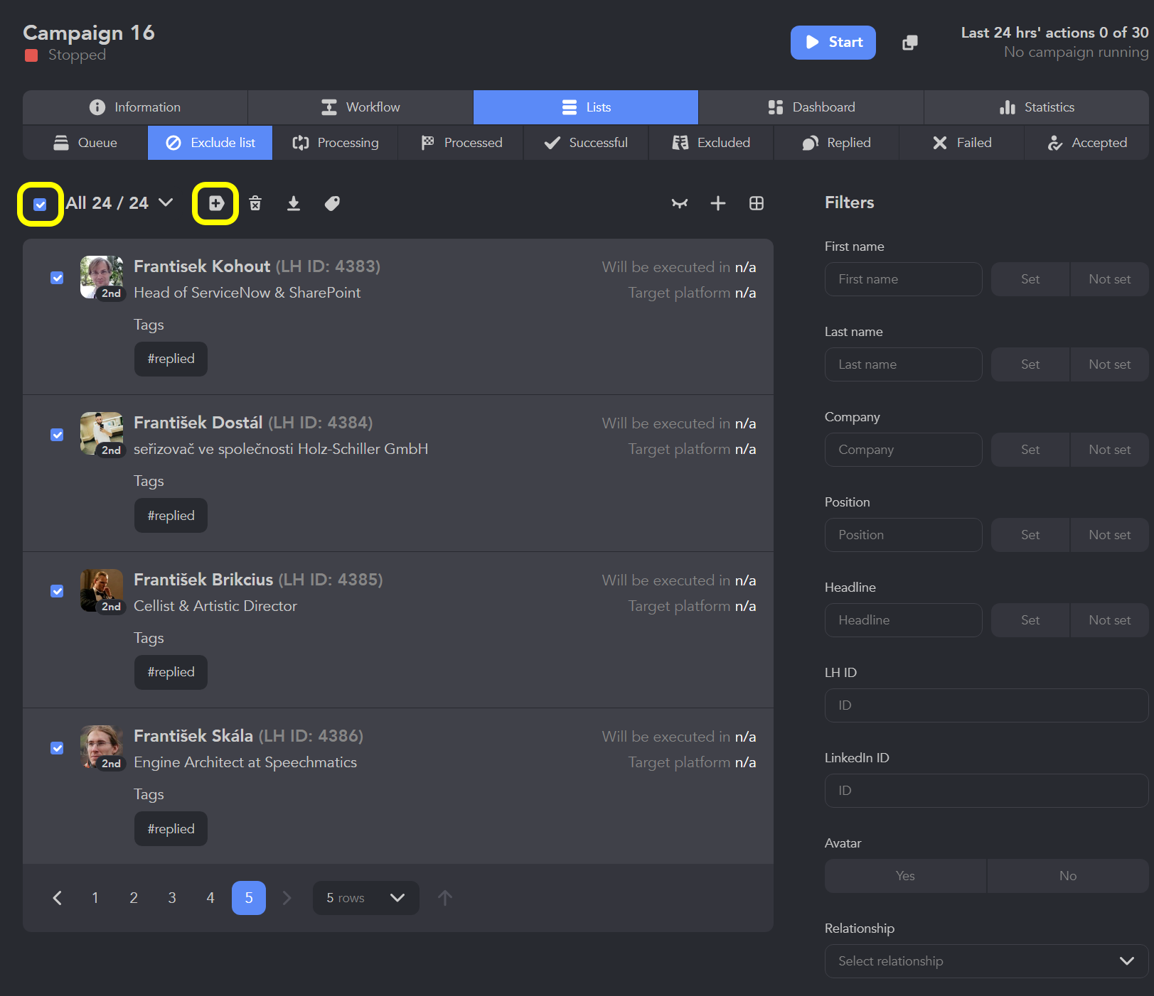 Linked Helper lists explained – Linked Helper