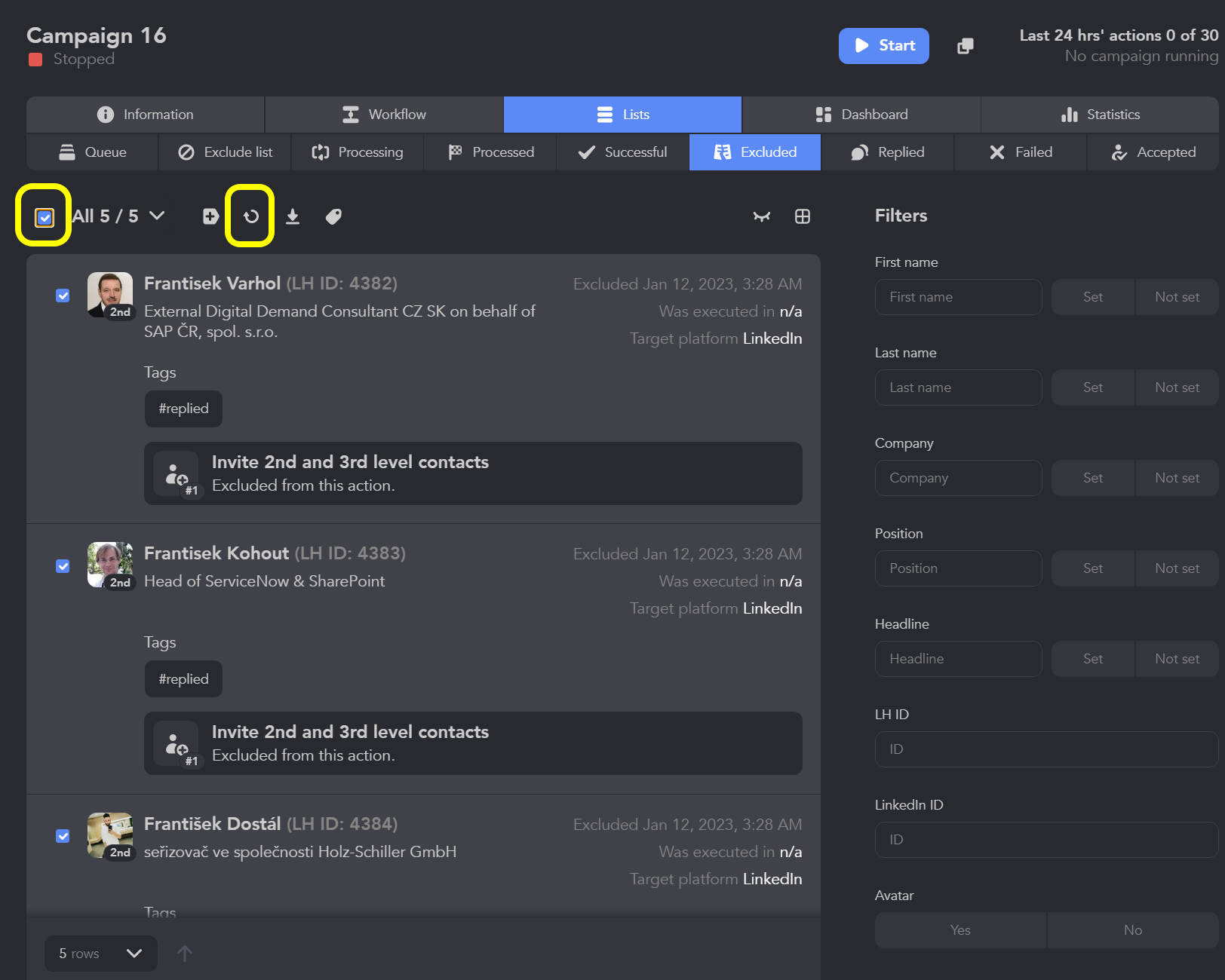 Linked Helper lists explained – Linked Helper