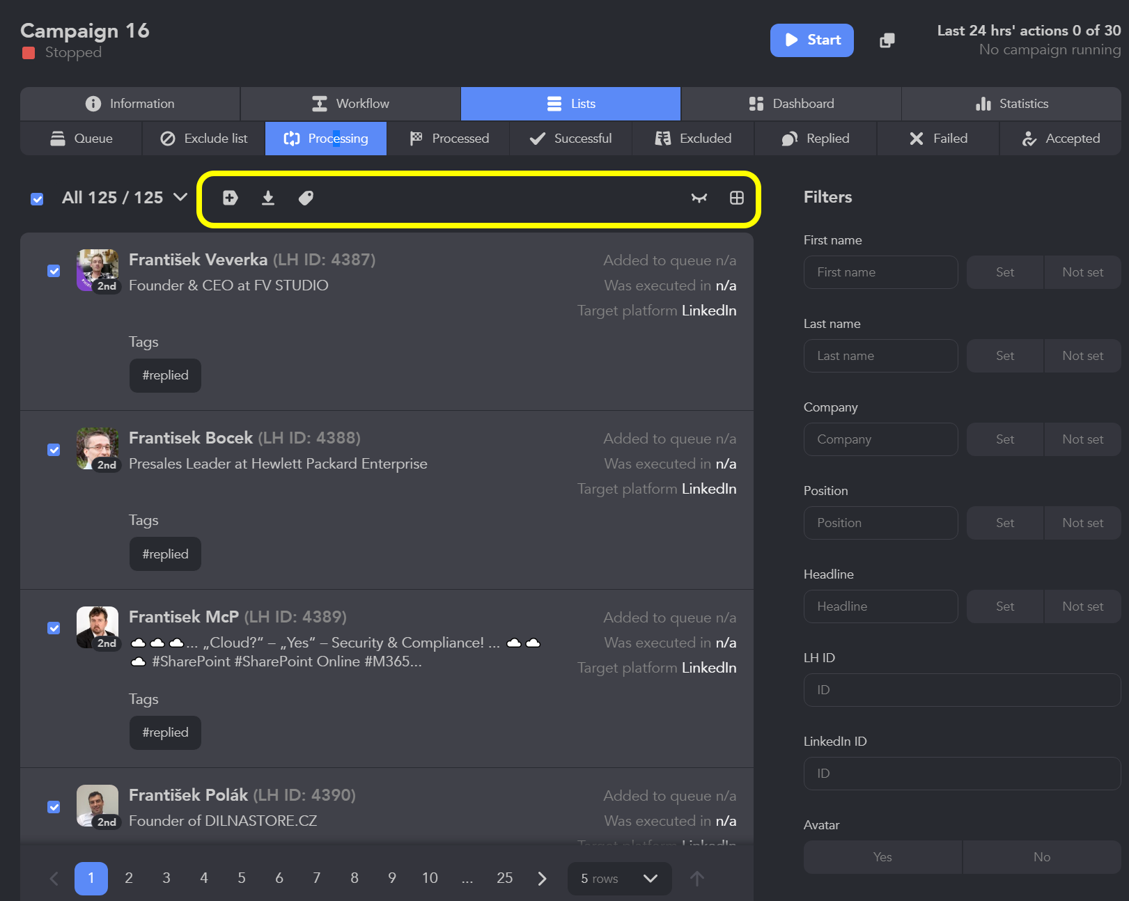 Linked Helper lists explained – Linked Helper